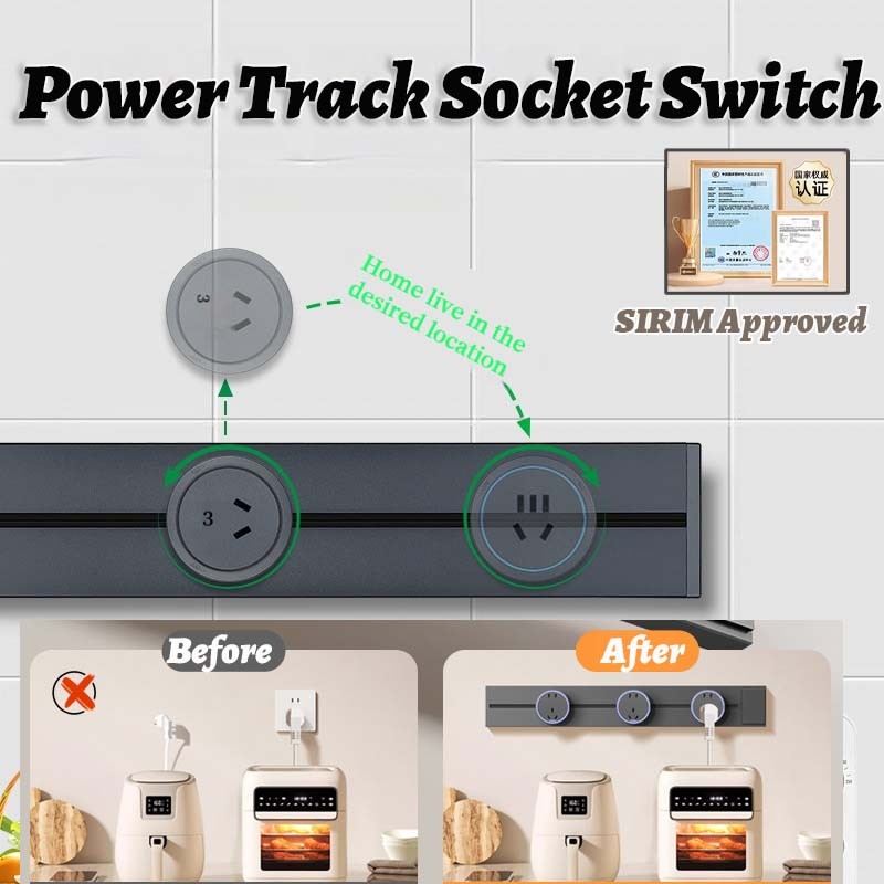 Universal Power Track 32A Power Line Power Rail and Power Track Socket ...