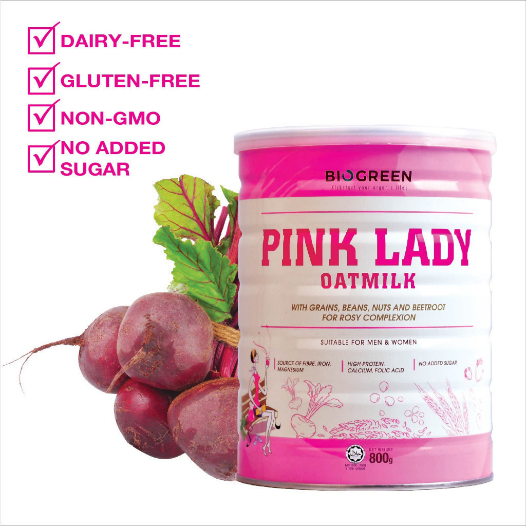 Biogreen Pink Lady Oatmilk - HALAL (800g) | Shopee Malaysia