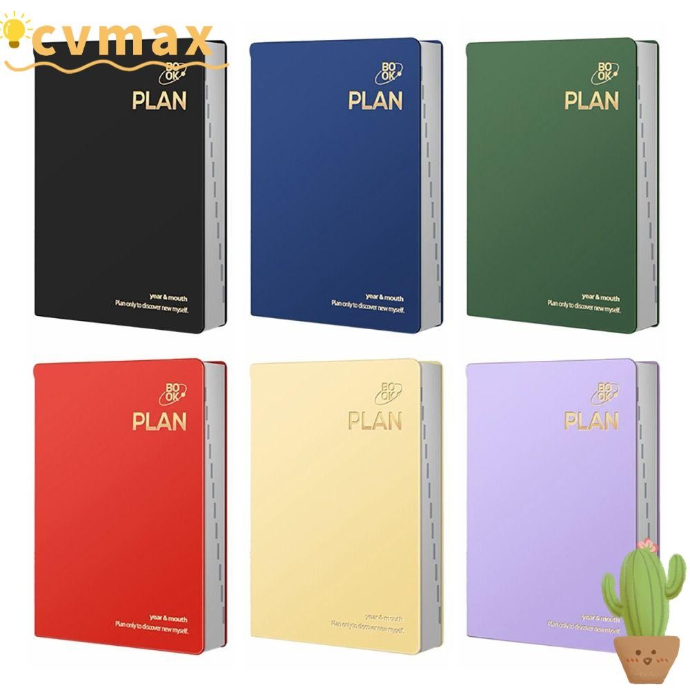 CYMX Daily Monthly Annual Planner, 100 Sheets / 200 Pages Leather ...