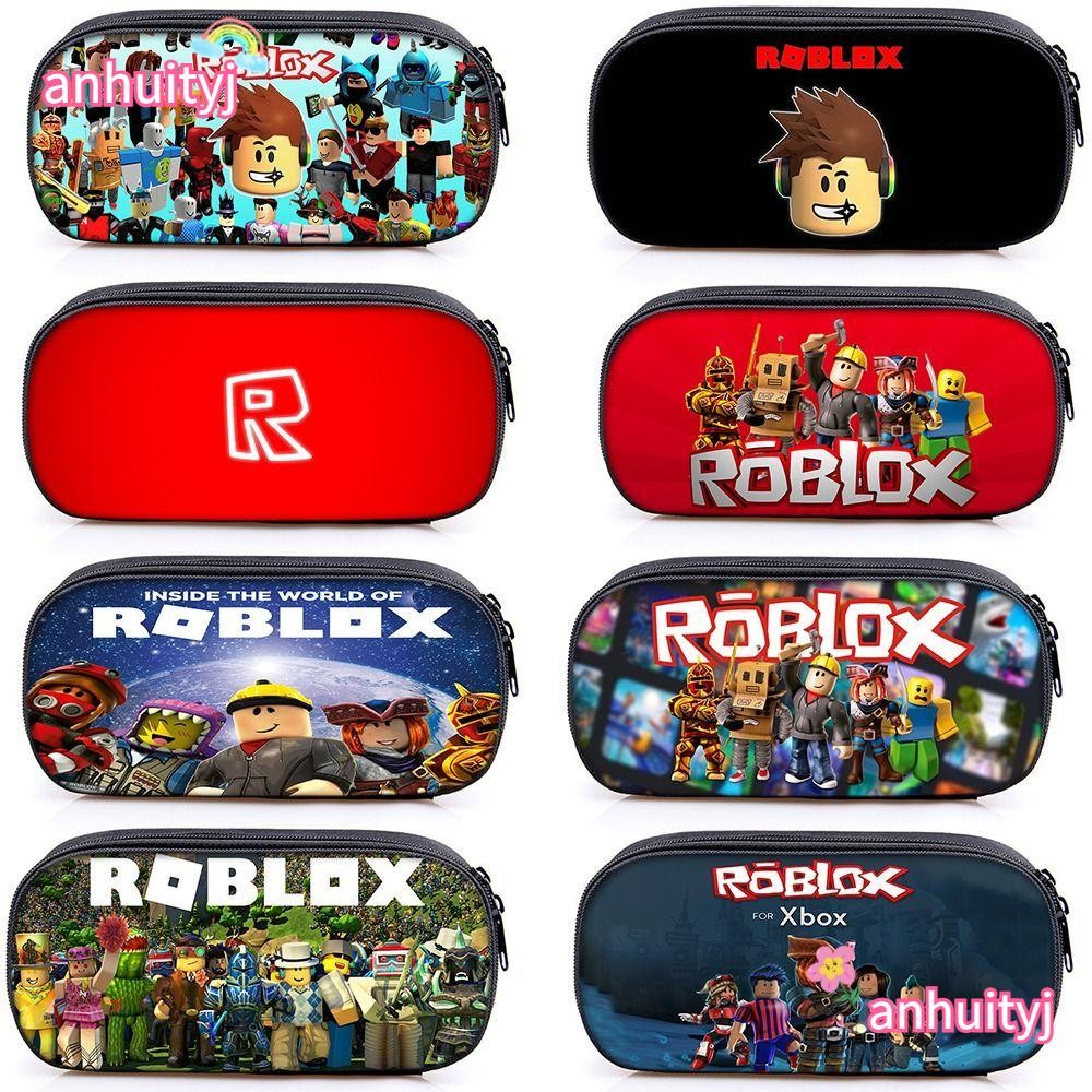 LANJ Pencil Bag, Single Layer Storage Roblox Pen Boxes, Cool Polyester ...