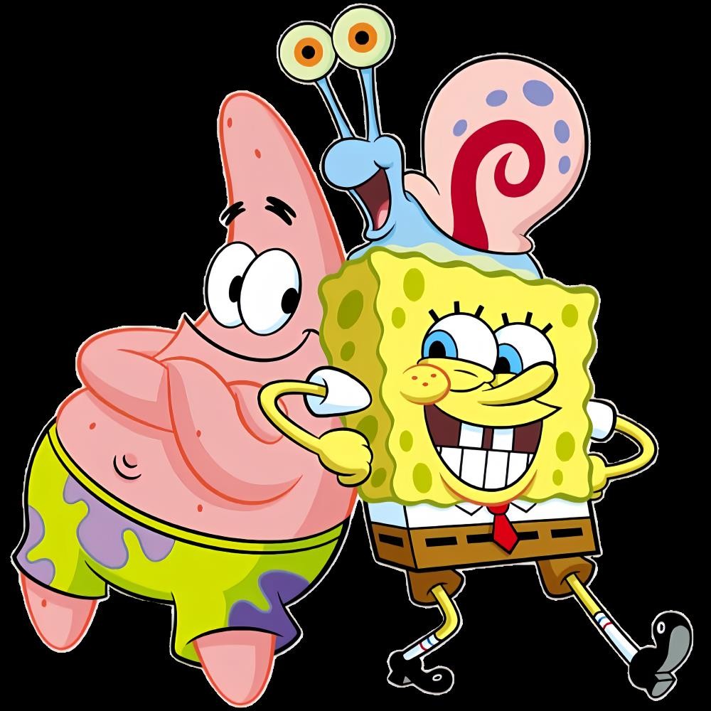 Fun Cute SpongeBob SquarePants Pie Star Cartoon Sticker Sticker Body ...