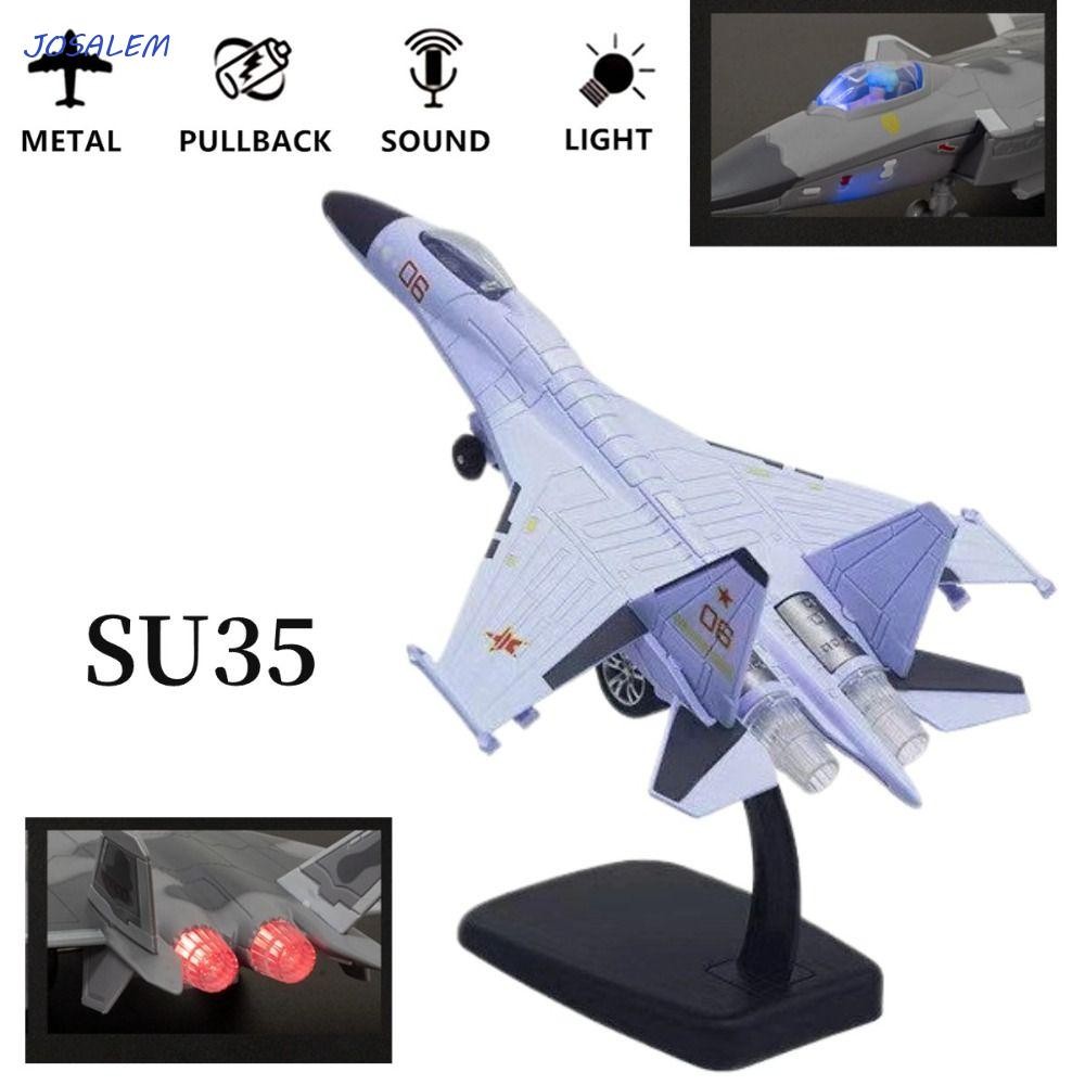 JOSALEM Fighter Aircraft Toy, Diecast Pullback & Go Aviao Plane Model ...