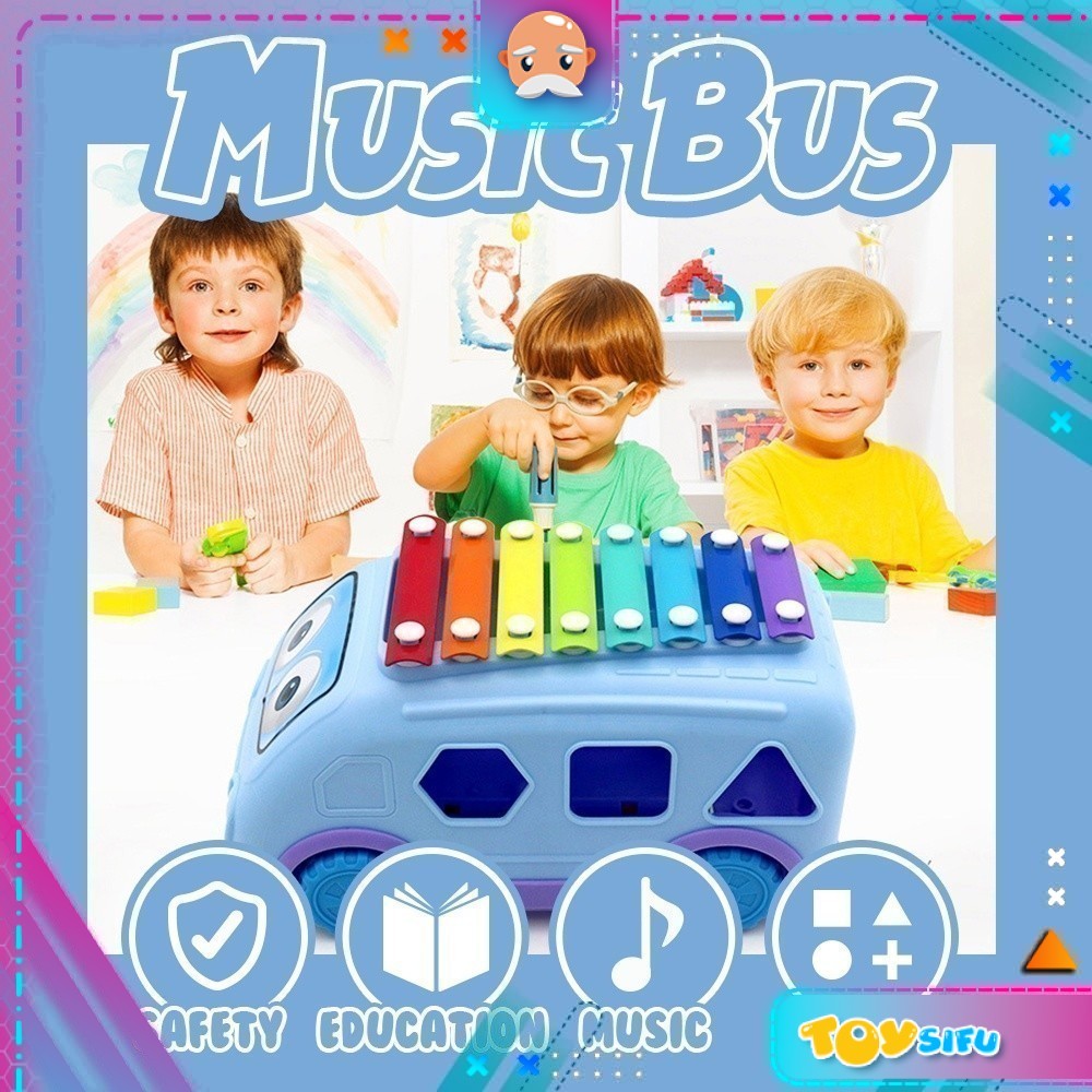 Xylophone Musical Instrument Music Bus For Boy Girl Mainan Kanak Bayi ...