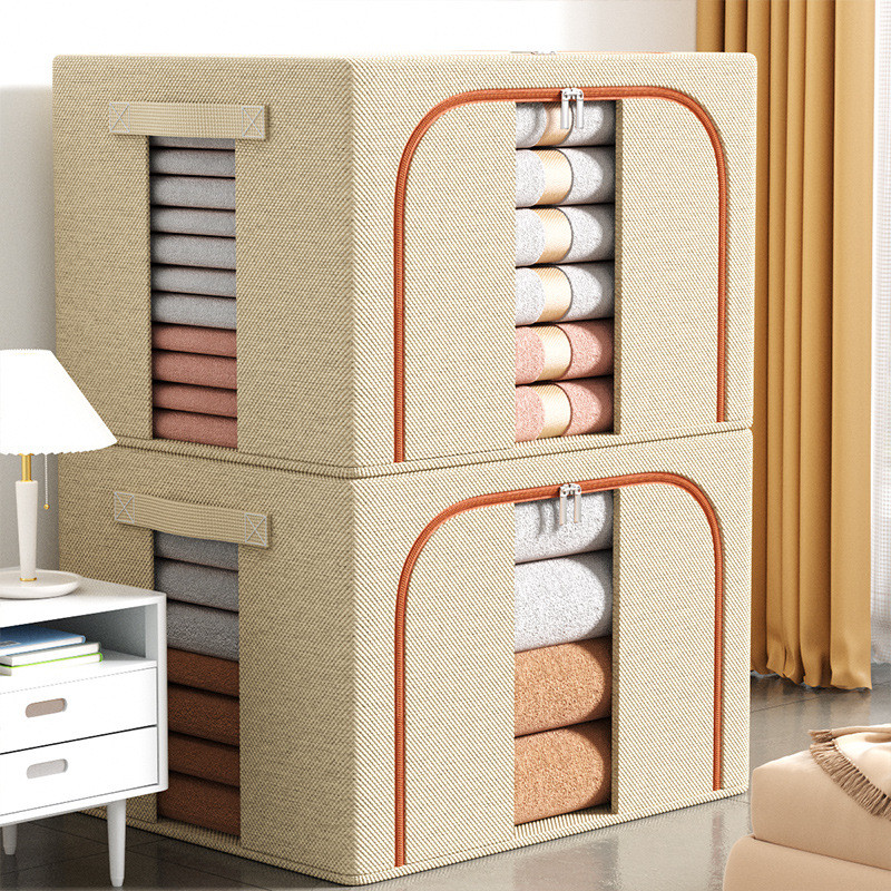 Household Fabric Storage Box Clothes Folding Basket Handy Tool Bag ...