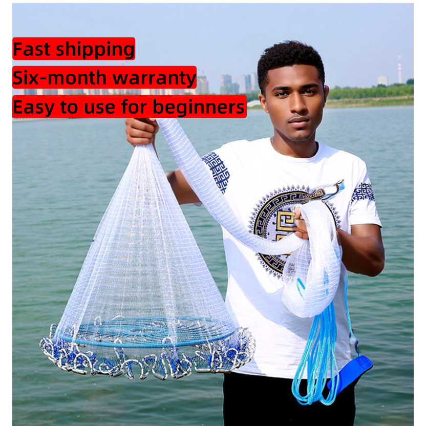 Jala Ikan 8,6,4 Kaki Panjang Nylon Fish Net Hand Casting | Shopee Malaysia