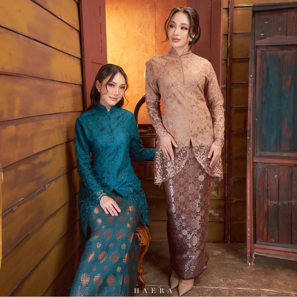 MELATI Kebaya Lace Duyung with Songket Skirt | Shopee Malaysia