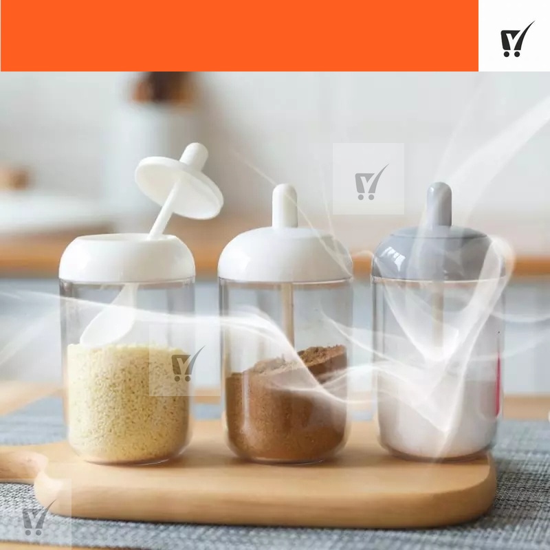CENTER`Kitchen Spice Container/Salt Storage Organizer/Kitchen Condiment ...