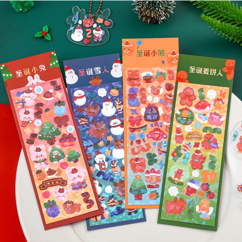 DIY Christmas Guka Card Sticker Set Santa Claus Sticker Pendant ...