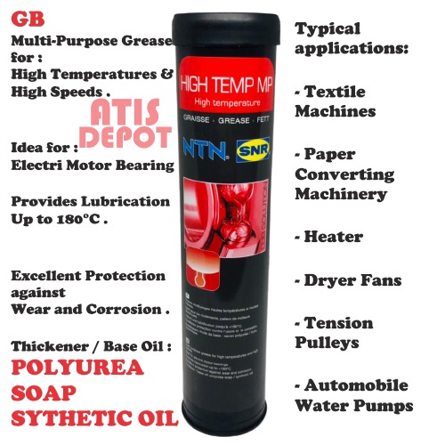 NTN-SNR High Temperature Grease 400g Polyurea Textile Machine Dryer Fan ...