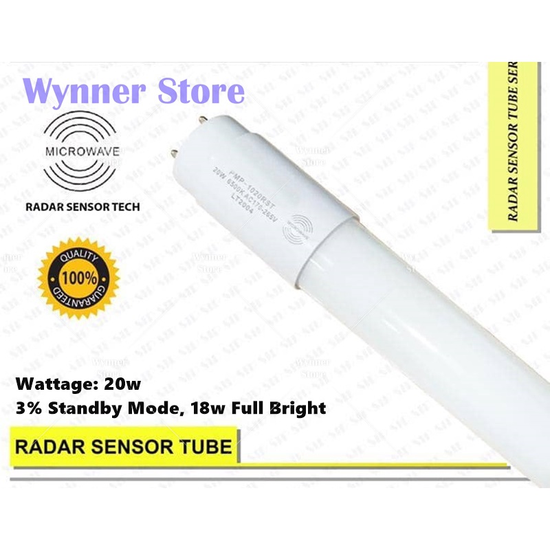 LED T8 18W Sensor Tube 4FT LED Tube Microwave Radar Sensor Motion ...