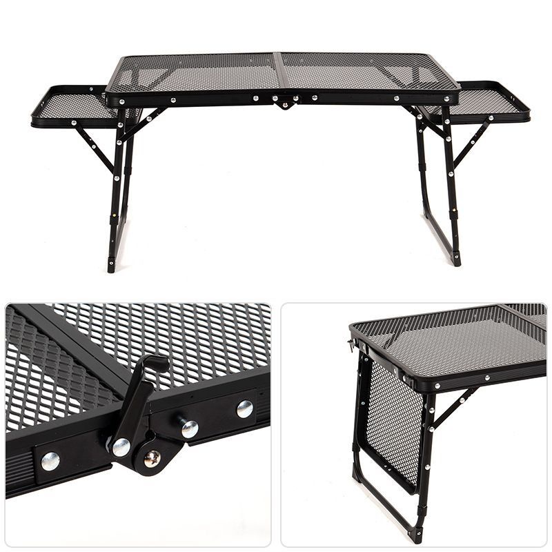 Outdoor Camping Table Iron Mesh Folding Table Portable Camping Table ...