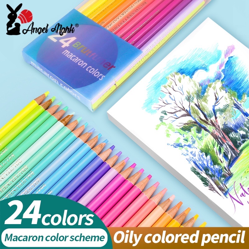 Brutfuner Colored Pencil 12/24Colors Makaron Color Pencils Sketching ...