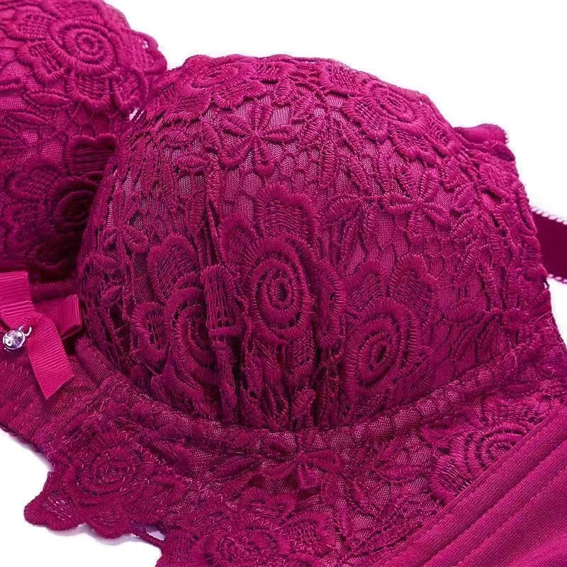 Ready Stock Women Sexy Bra Gather Breast Push UP Bra Underwire Support ...