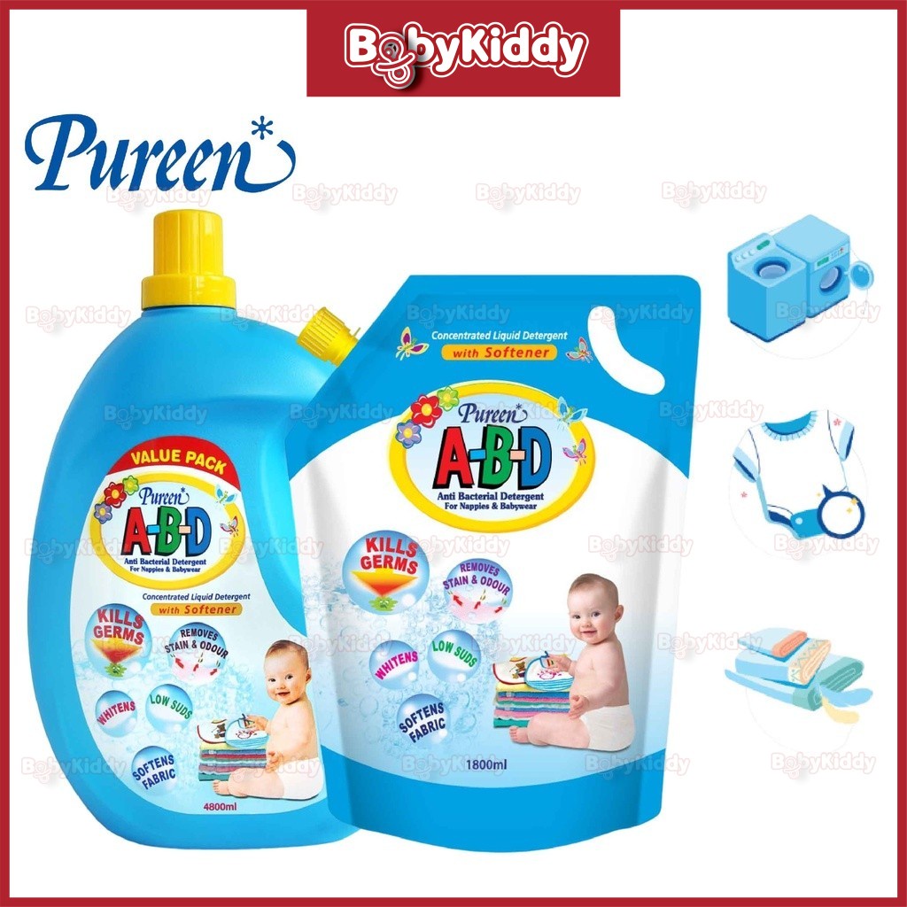 Pureen A-B-D Anti Bacterial Liquid Detergent with Softener | Refill ...
