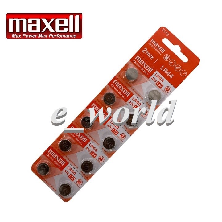 10PCS LR44 A76 AG13 L1154 G13 V13GA GENUINE Maxell Button Cell Alkaline Battery 1.5V | Shopee ...
