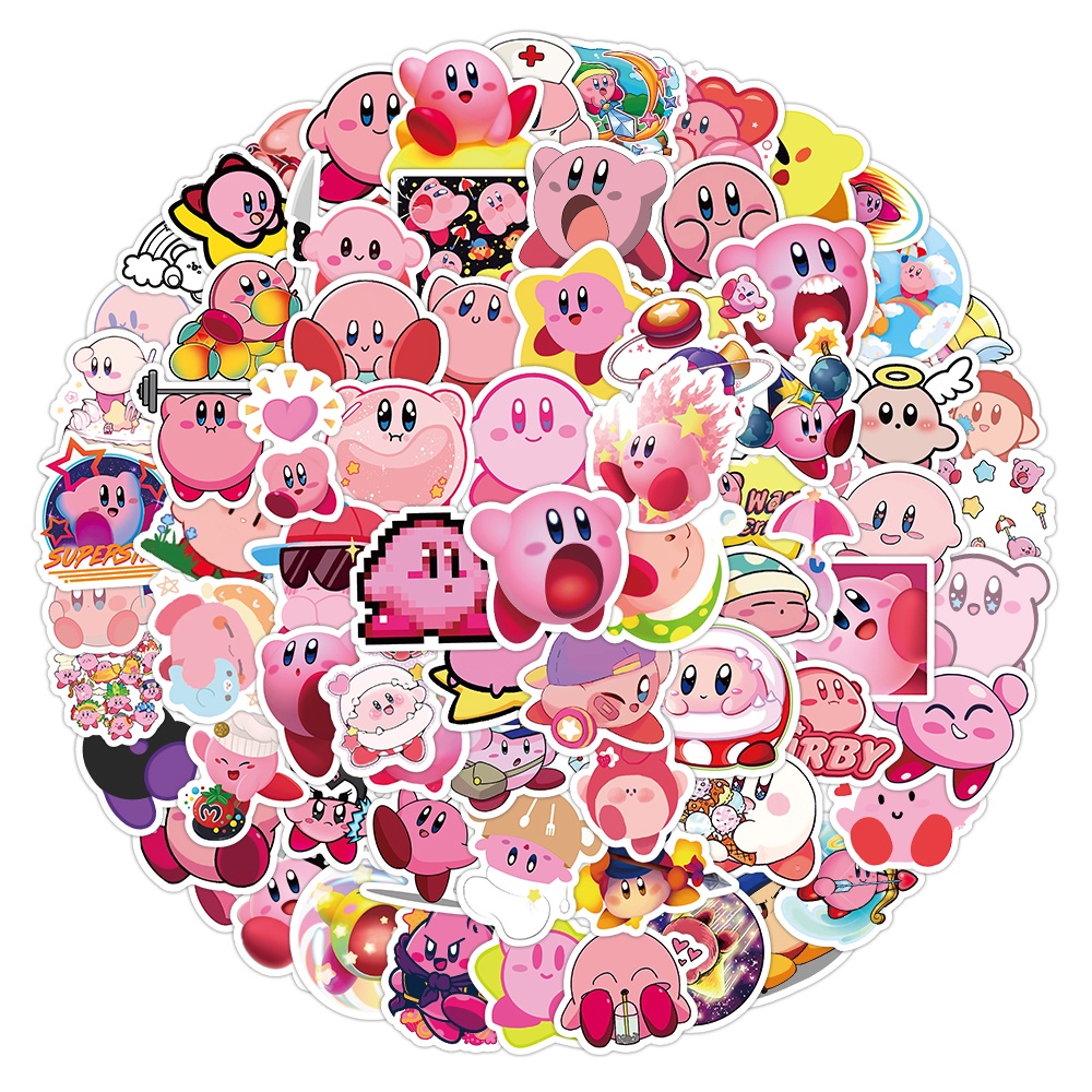 100PCS Hot Nintendo Game Kirby Graffiti stickers For Helmet Bicycle ...