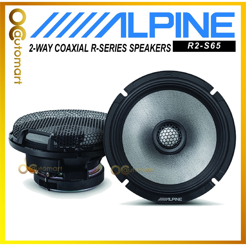 Alpine R2-S65 6.5" Inch 2-WAY R-SERIES PRO SPEAKERS 300 Watts Spk Kereta Spiker | Shopee Malaysia