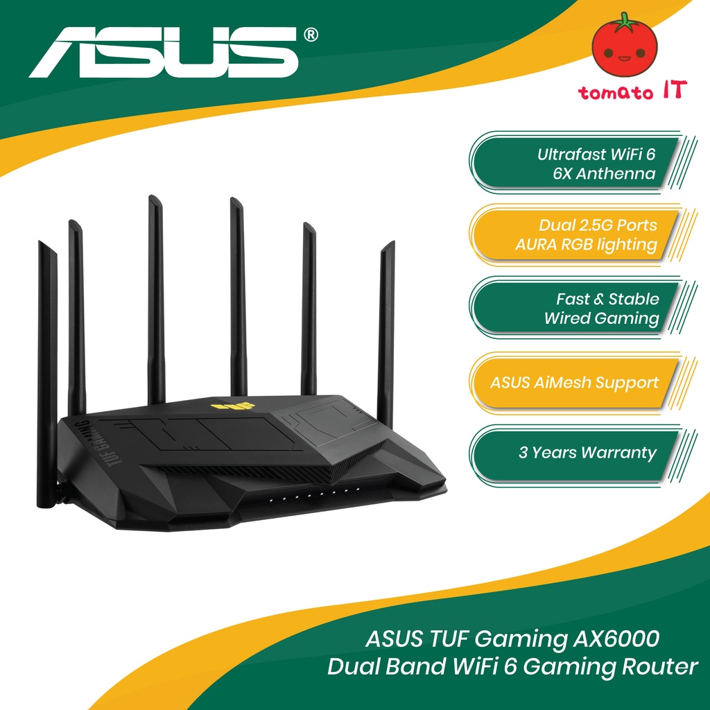 ASUS TUF Gaming AX6000 Dual Band WiFi 6 Gaming Router | Shopee Malaysia