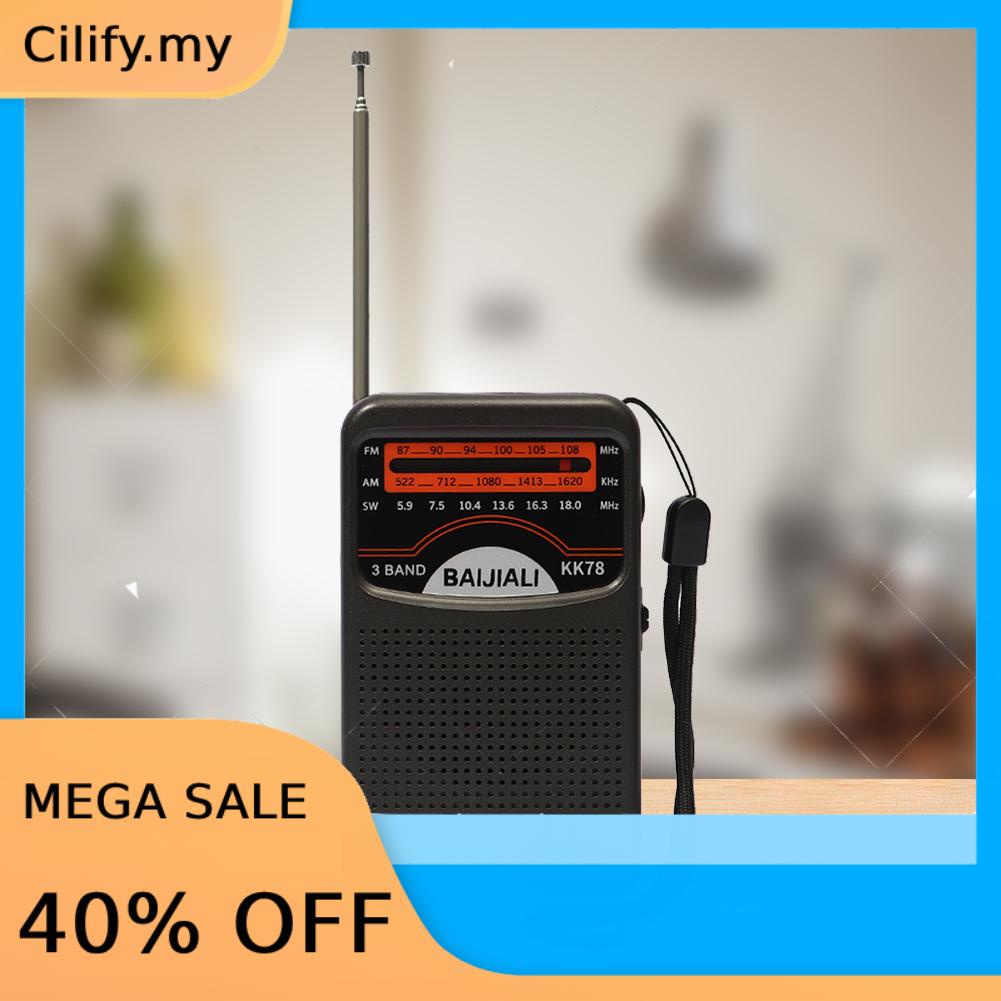 Digital Radio Built-in Speaker Portable Mini Radio SW/AM/FM Battery ...