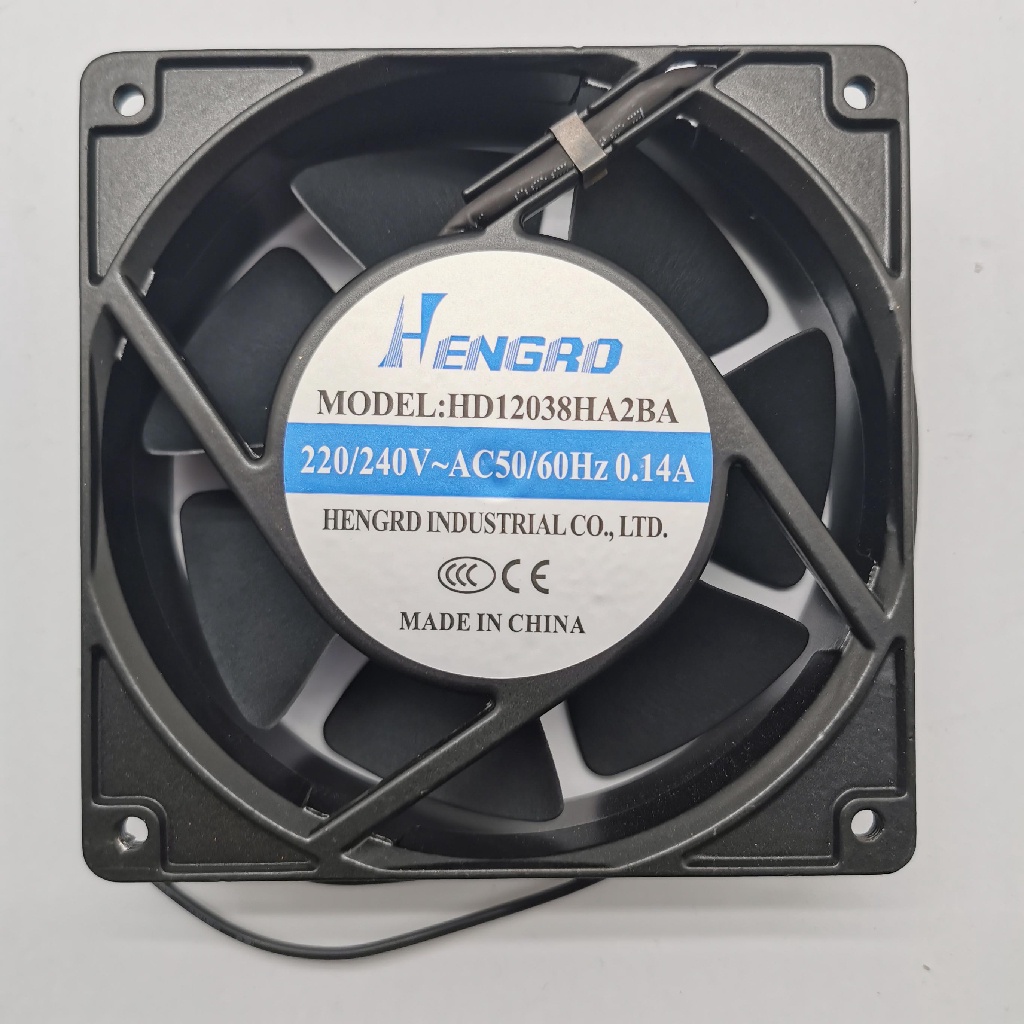 HENGRD 240VAC Axial Blower Fan with Sleeve Bearing 120 x 120 x 38mm (HD12038HA2BA-W) | Shopee ...
