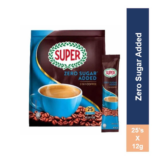 Super Coffee Zero Sugar Added 2in1 (25s x 12g) | Shopee Malaysia