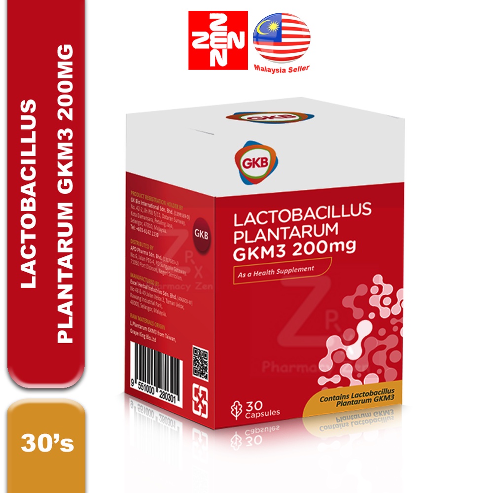 GKB Lactobacillus Plantarum GKM3 200mg Vegecap 30s | Shopee Malaysia