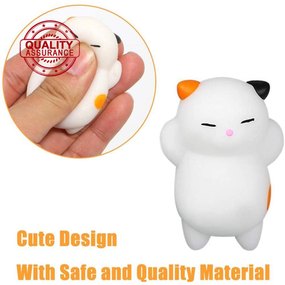 Mini Squeeze Toy Cute Cartoon Squeeze Squishy Kawaii Pink Cat Stress ...