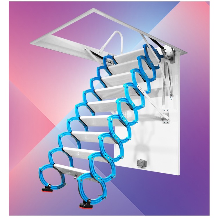 Folding stairs Automatic loft ladder Attic staircase garret stairs ...