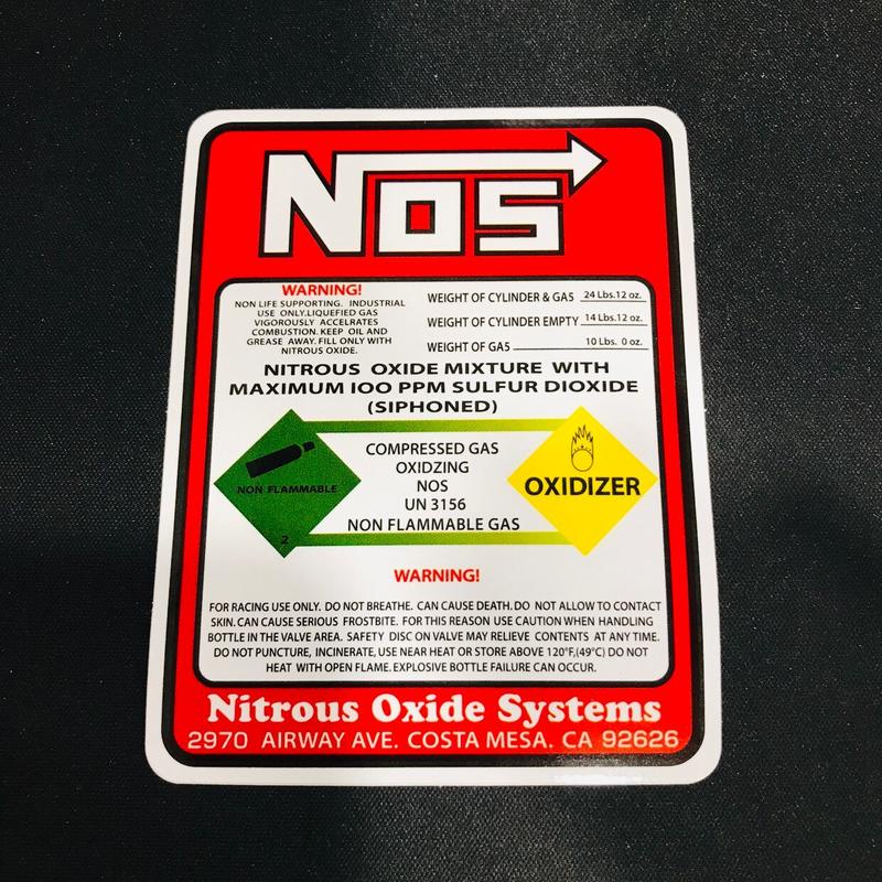 JDM Car Stickers NOS Nitrous Oxide Systems Stickers Tuning Racing Vinyl ...