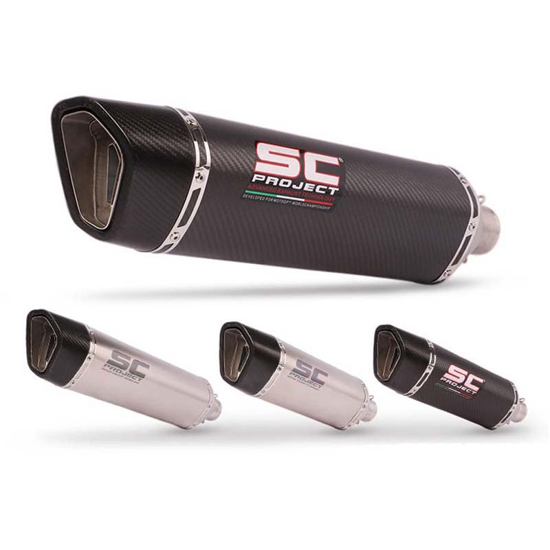 Real Carbon 51mm Inlet Universal Exhaust Muffler Pipe Motorcycle