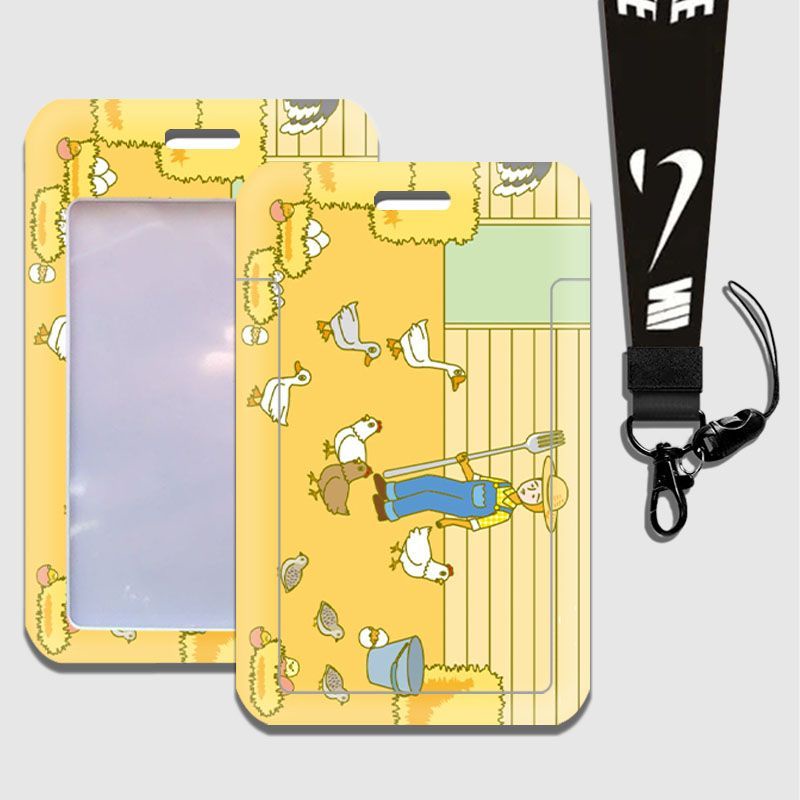 Gudetama Ins Version Custom Student School ID Card Holder Name Tag Long ...