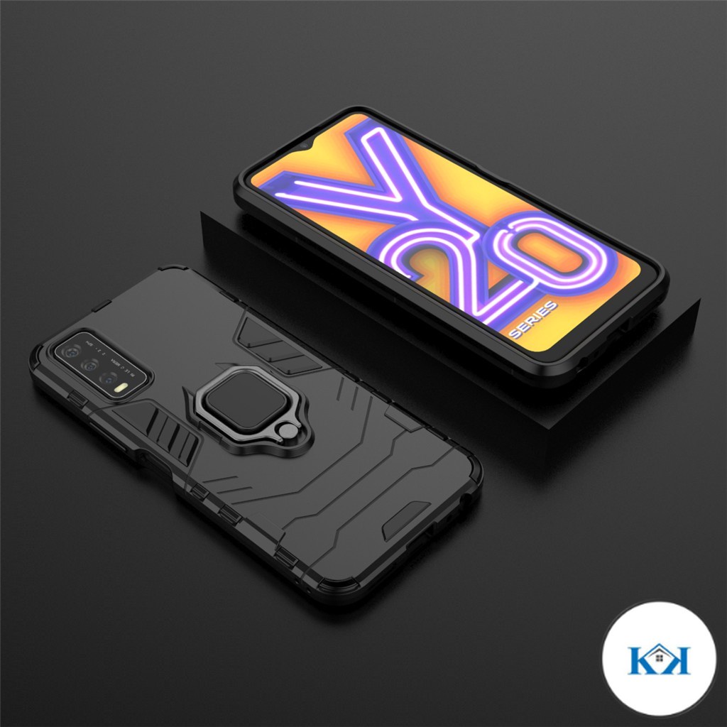 KK Casing Vivo Y20 Y20i Phone Case Armor With Ring Holder Stand Full ...