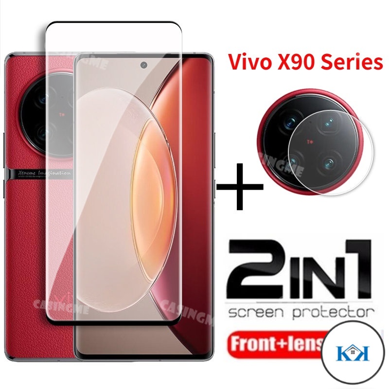KK Vivo X90 X90Pro Film 2 in 1 Screen Protector For Vivo X90 X90Pro X80 X 90 80 VivoX90 Pro Full ...