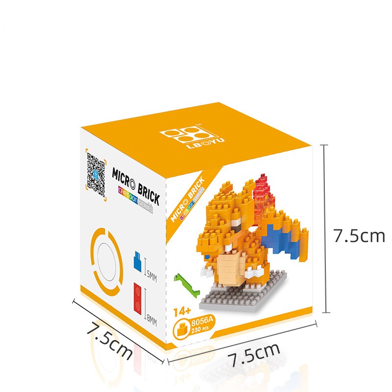 Pokemon Building Block DIY Mini Building Block Pikachu Character Johnny ...