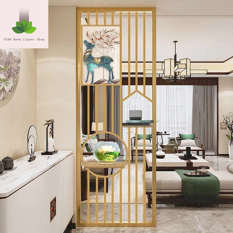 Shelf screen partition living room door blocking modern living room ...