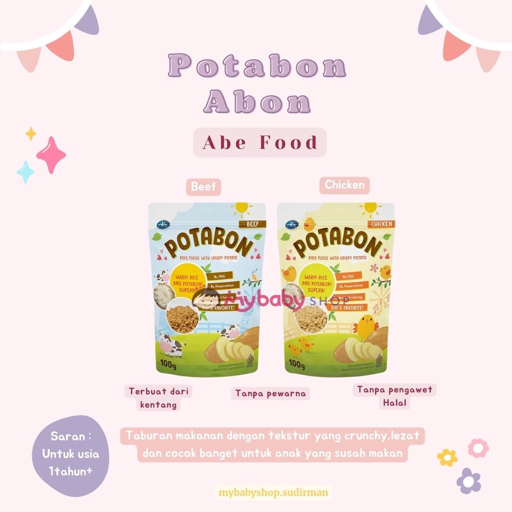 Abe Food Potabon with Crispy Potato/Abon Anak/Abon Snack/Abon No MSG ...
