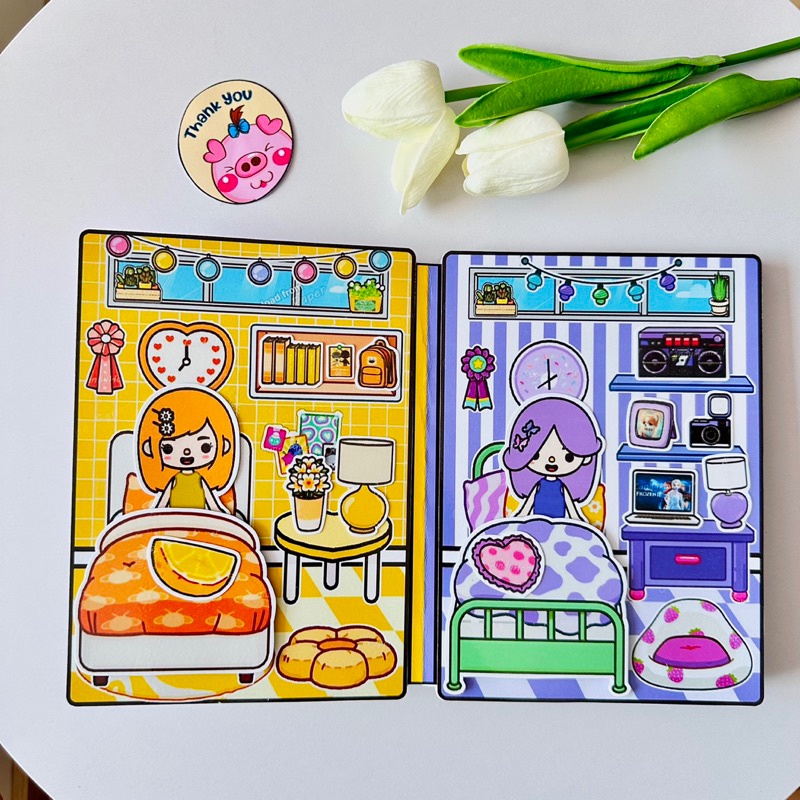 Toca Life World Quiet Book Toca Boca Little Yellow and Little Purple ...