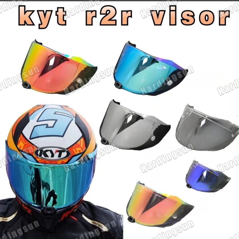 For KYT R2R Helmet Sun Visor Lens Windshield Anti-Ultraviolet Day Night ...