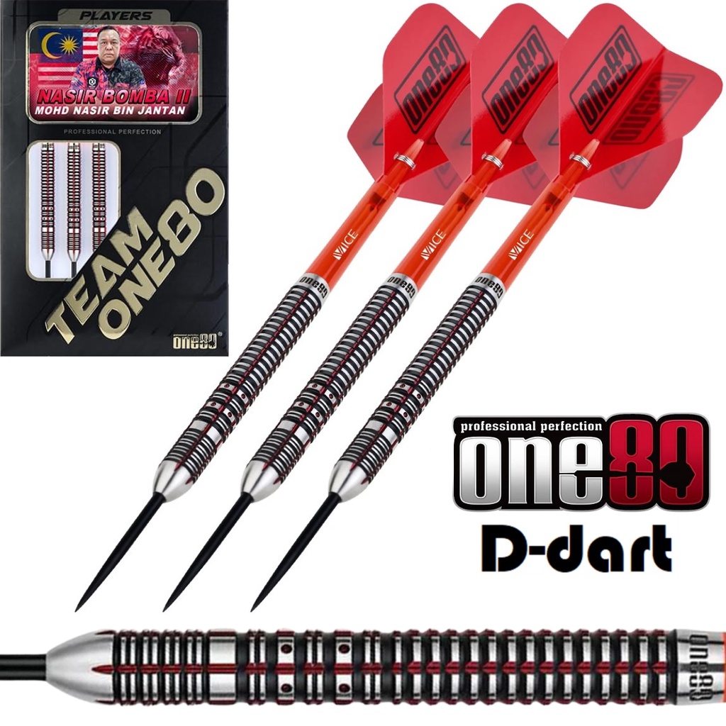 ONE80 STEEL TIP DART -23G NASIR BOMBA 2 VHD TUNGSTEN SIGNATURE STEEL ...