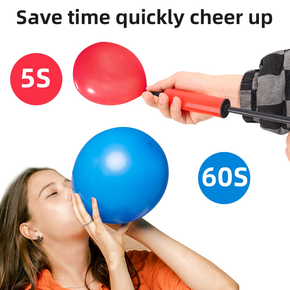 Jom Party Hand Push Balloon Pump Plastic Inflater Air Pump Balloon ...