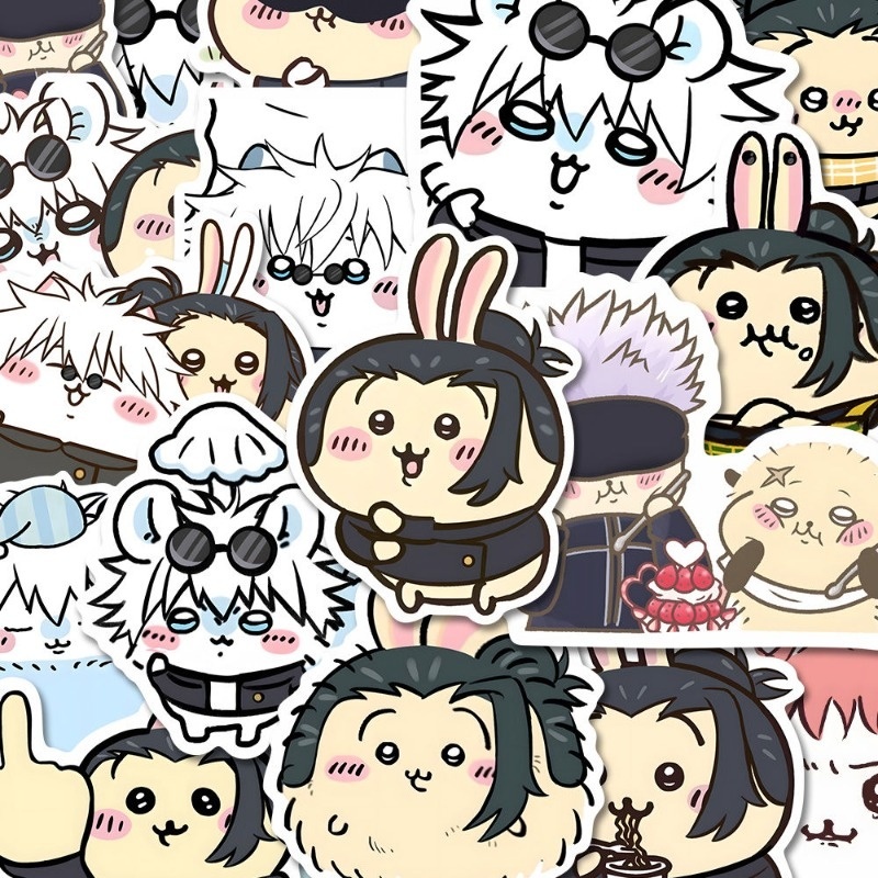Chiikawa Jujutsu Kaisen Collabo Anime Sticker Usagi Momonga Gojo Satoru ...