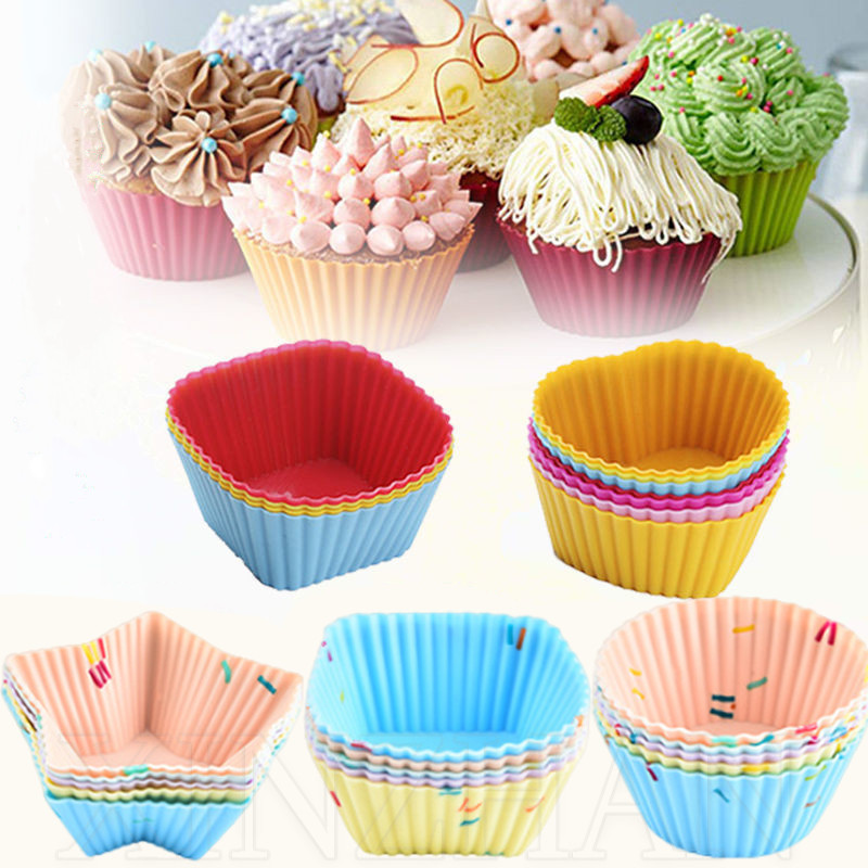 Colorful Food Grade Silicone Cake Mould - Reusable Dessert Pudding ...