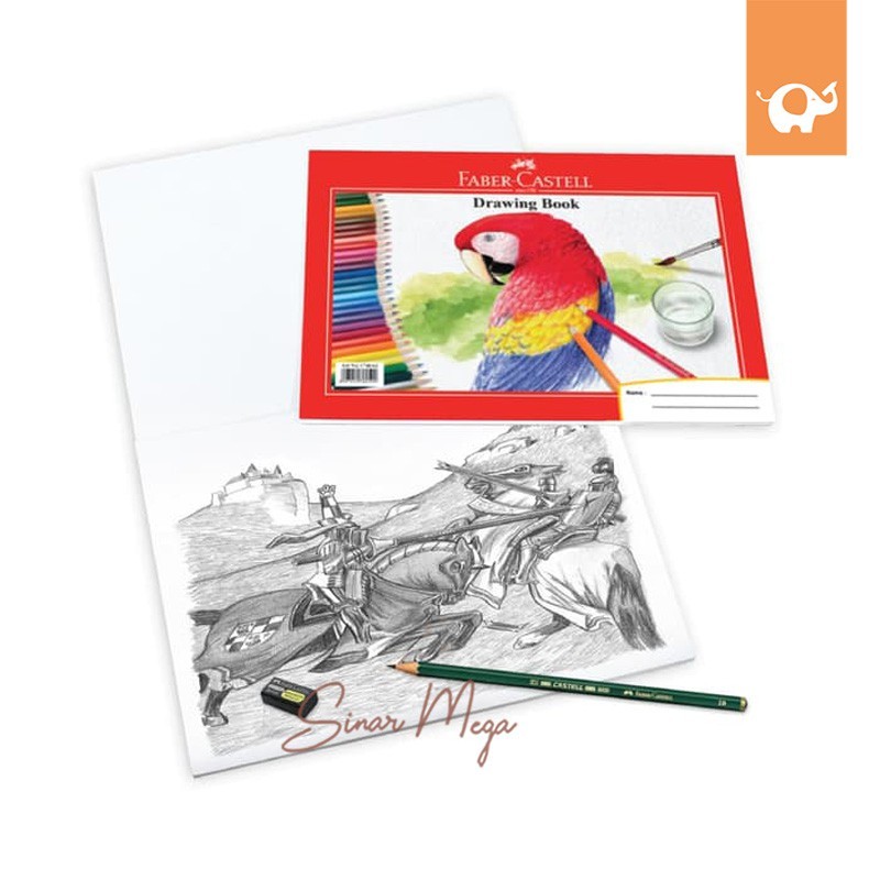Faber Castell Drawing Book A4 / Quality A4 200GSM Drawing Book | Shopee ...