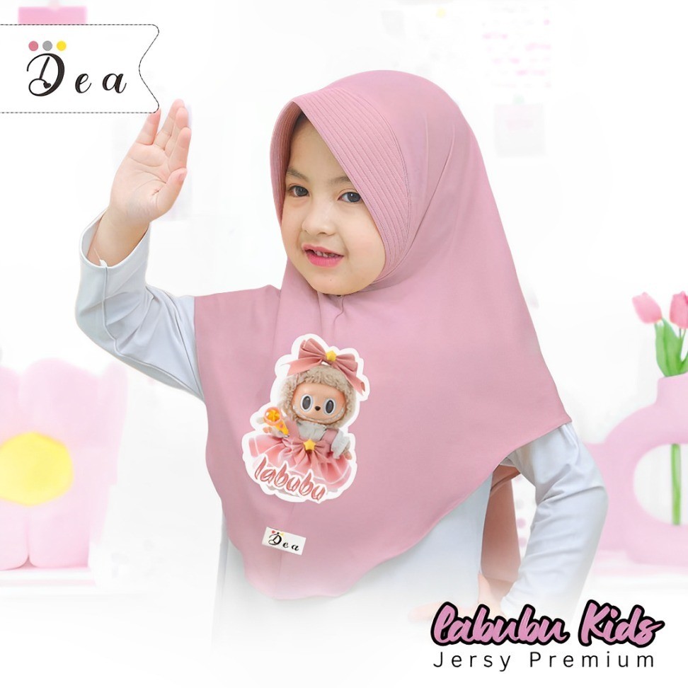 Muslim Children's Instant Hijab Baby Hijab Labubu Pet Hijab Labubu ...