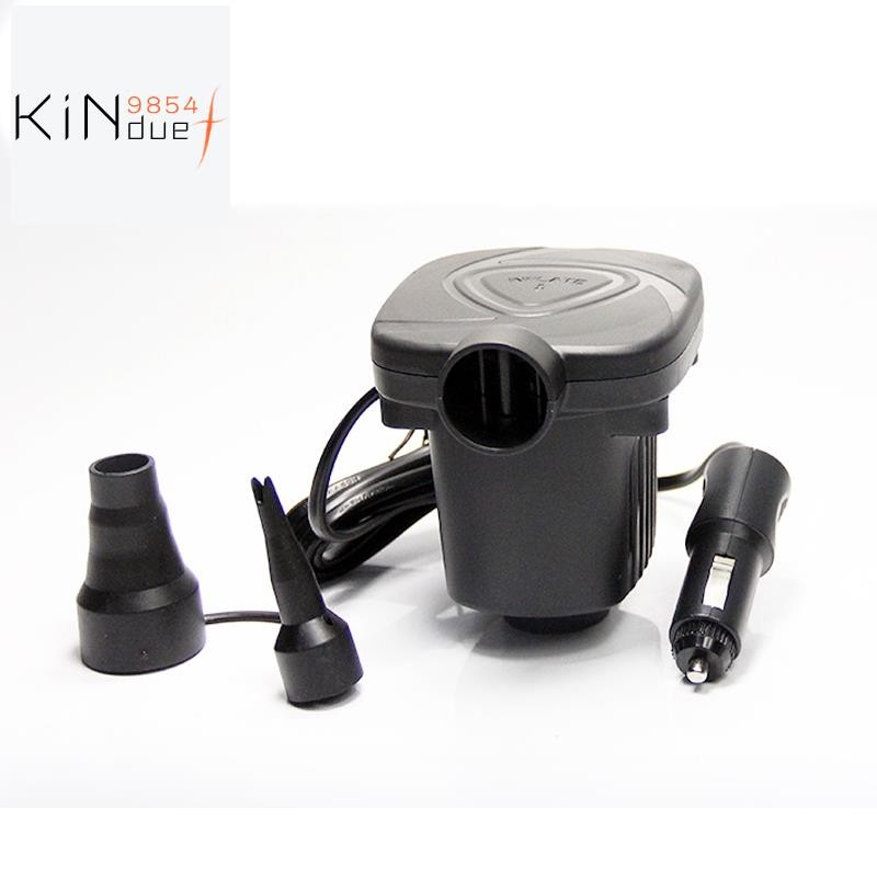 12V DC Electric Air Pump Inflator with 2 Nozzles for Inflatables ...