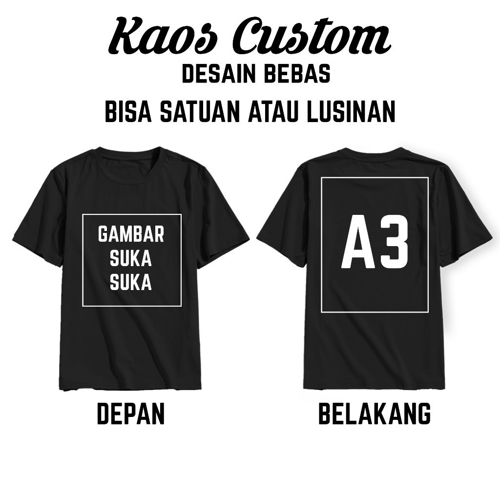 Custom SHIRT PICTURES or WRITING SABLON DTF A3 / NEWEST CUSTOM SHIRT ...
