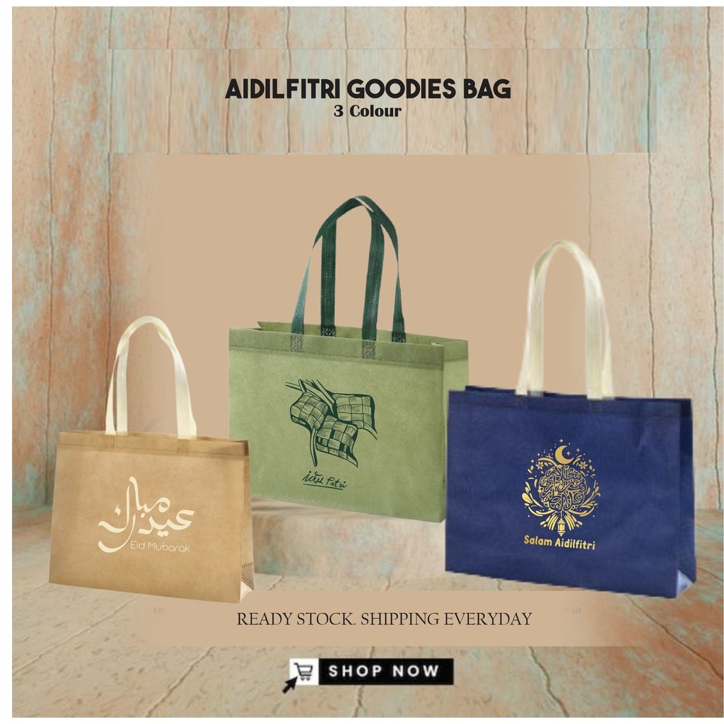 RH Non Woven Bag Custom Raya Gift With "Selamat Hari Raya" Ketupat ...