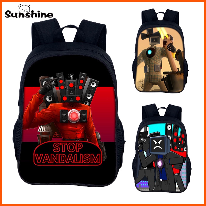 Skibidi Toilet Backpack Speaker Man Tv Man Camera Man Cameraman Boss ...