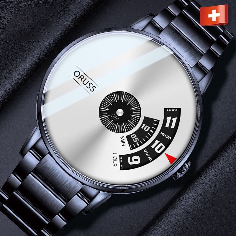 [with Box] ORUSS Original Stainless Steel/Leather Luxury Fashion Unique ...