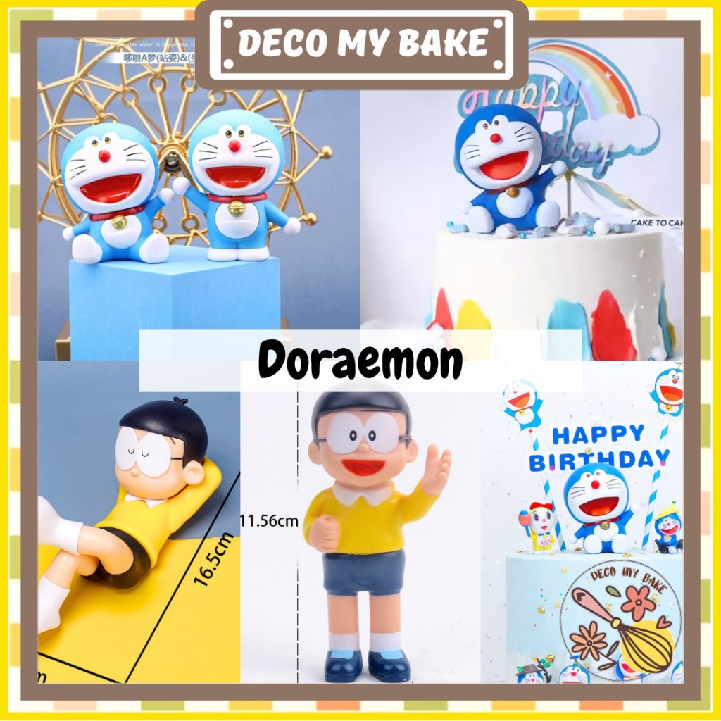 DMB Doraemon Cake Decoration Doremon Nobita Dorami Cake Topper Happy ...